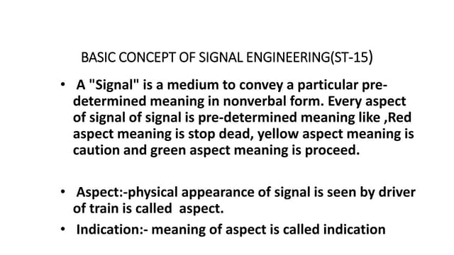 Signaling system in metro systems and engineering | PPTX