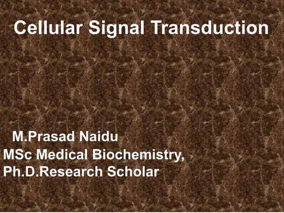 Signal Transduction | PDF