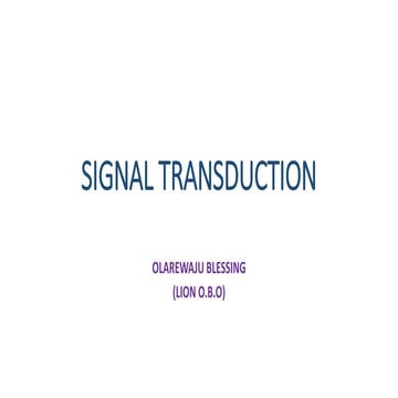 Signal Transduction | PPT