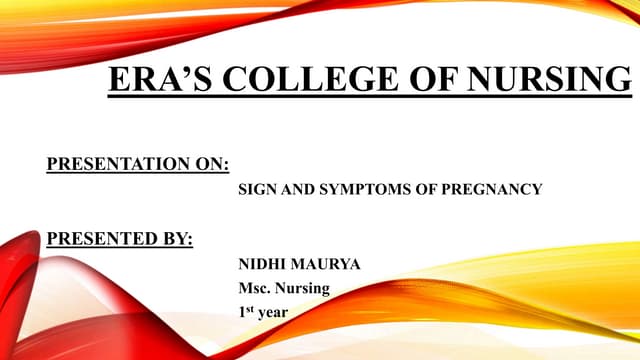 Diagnosis of pregnancy | PPTX