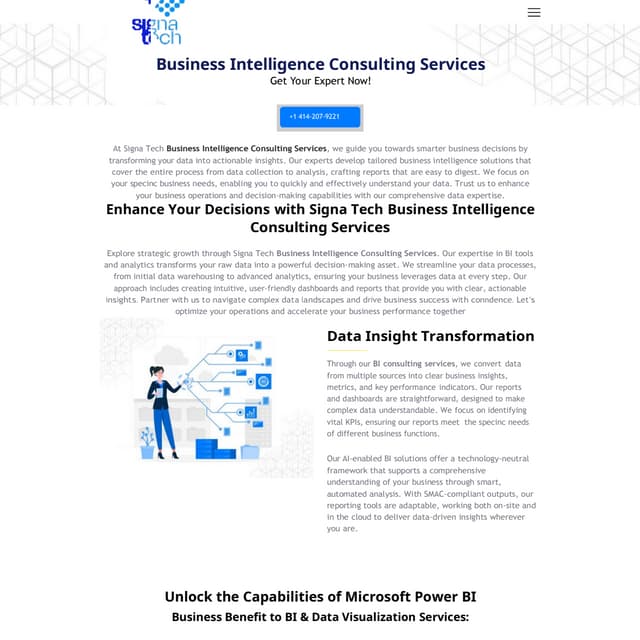 Business Intelligence and consulting Service | PDF