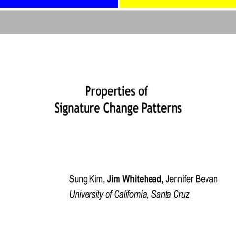 Signature Change Analysis | PPT