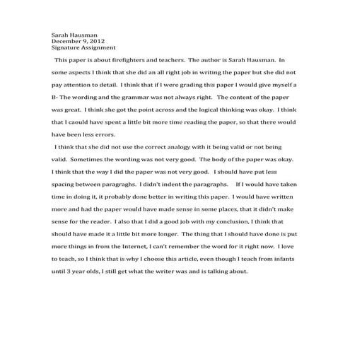 Signature assignment | PDF