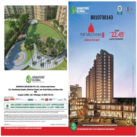 Signature global millennia2 sector 37D gurgaon 8010730143 | PPT