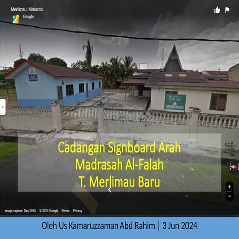 Signboard Surau Al-Falah, Taman Merlimau | PPT