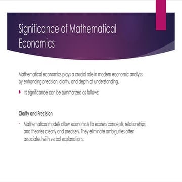 Signifance of mathematical Economics.pptx