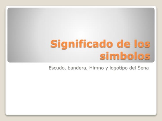Significado de los simbolos sena | PPT