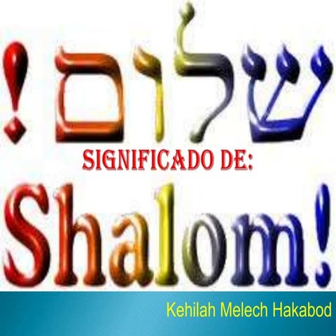 Significado de shalom | PPTX