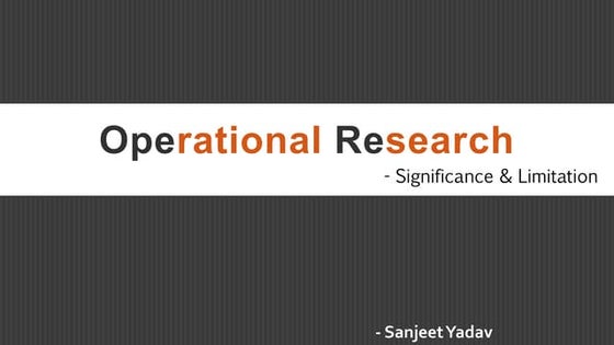 Replacement Theory Models in Operations Research by Dr. Rajesh Timane | PPT
