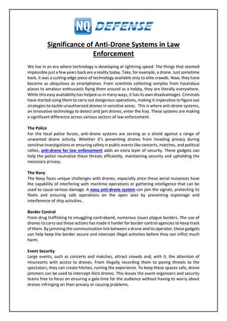 Sky’s the Limit- Anti-Drone Systems for Urban and Rural Environments.pdf