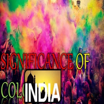 Significance of colours in india | PPTX