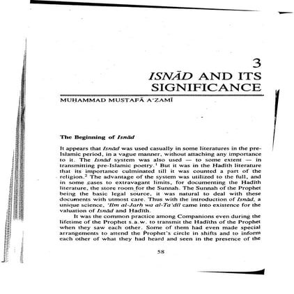 Significance of isnad_-_mustafa_azmi | PDF