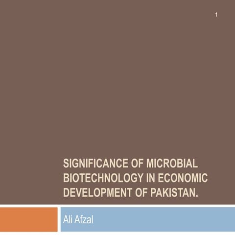 Significance of Microbial Biotechnology in Economic Development of ...