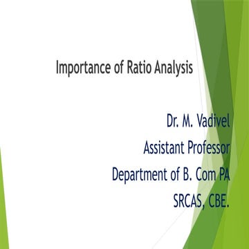 Significance of Ratios in Management Accounting | PPTX