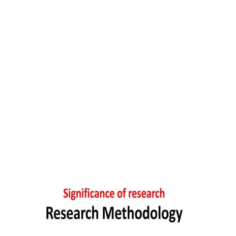 Significance of research | PPTX