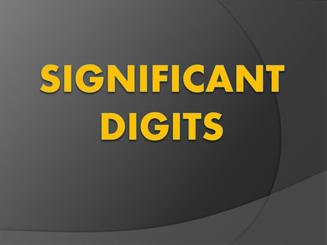 Significant figures power point presentation | PPT