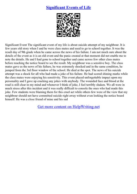 Significant Life Event | PPT