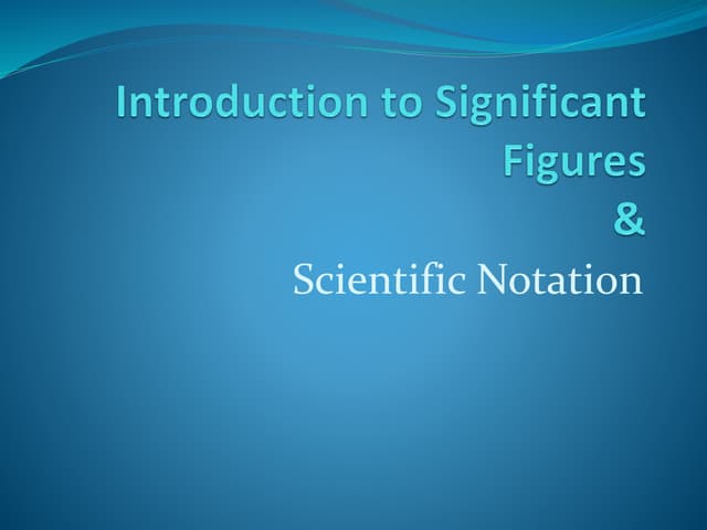 Significant figures power point presentation | PPT