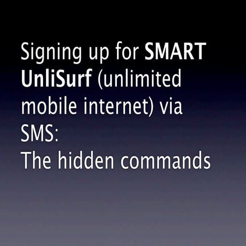 How to sign up for SMART unlimited mobile data plans via SMS | PPT