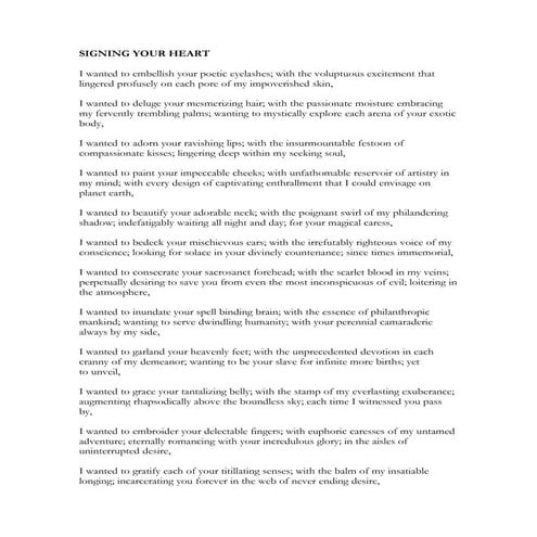 Signing Your Heart | PDF