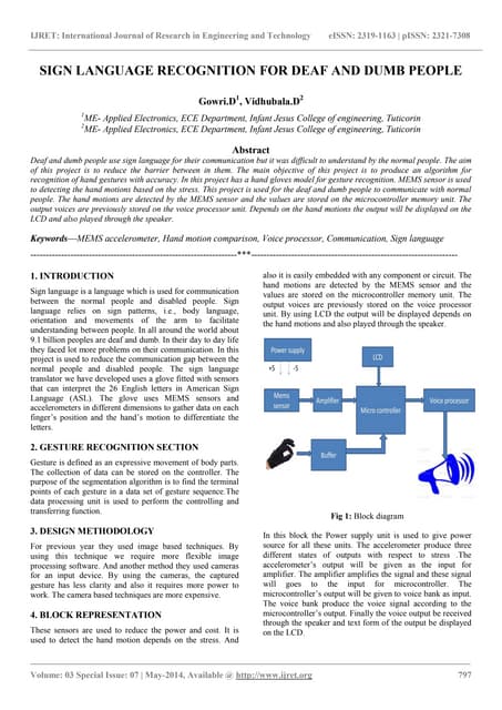 Sign language translator using glove | PPTX