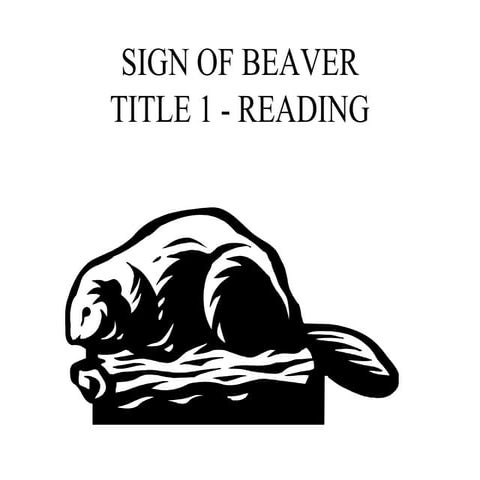 Sign of beaver (reading) | PPT