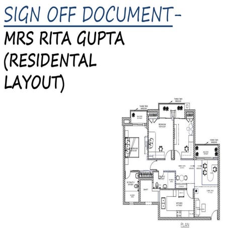 Residence interior sign off presentation project | PPTX