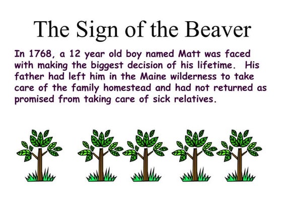 Sign of the beaver | PPT