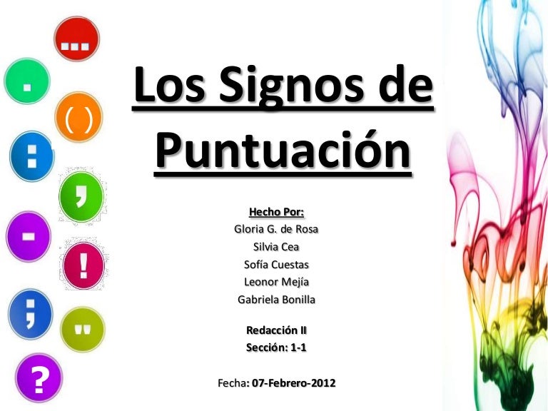 SIGNOS DE PUNTUACIÓN ® ¿Cuáles son y cuándo se usan?