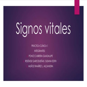 Signos Vitales | PPTX