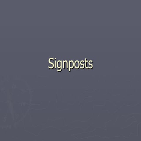 Signposts | PPT