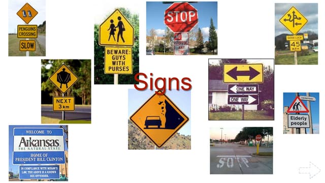traffic signs vocabulary esl | PPT