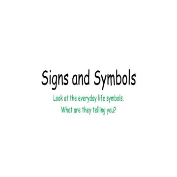 Signs and Symbols | PPTX