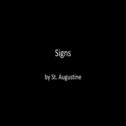 Signs by augustine | PPTX