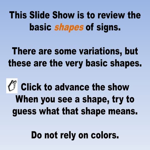 Sign shapes explained | PPT