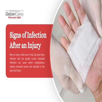 Signs of Infection After an Injury - SiebenCarey | PDF