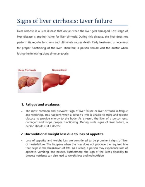 What Are Four Warning Sign of Damaged Liver | PPT