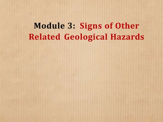 Chapter 6 (other related geological hazard) | PPT