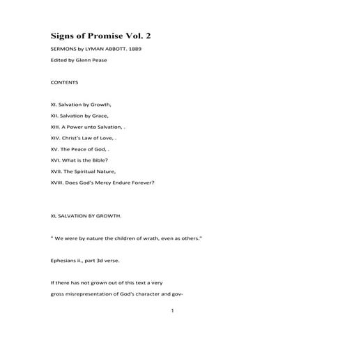 Signs of promise vol. 2 | PDF