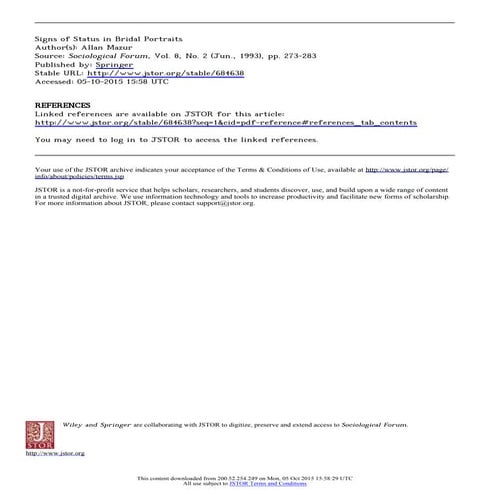 Signs of status in bridal portraits Allan Mazur | PDF