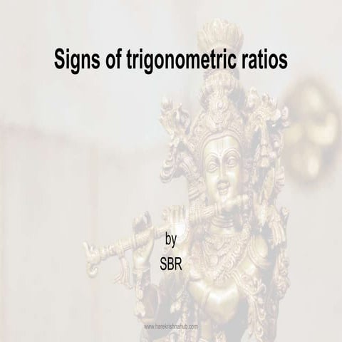 Signs of trigonometric ratios | PPTX