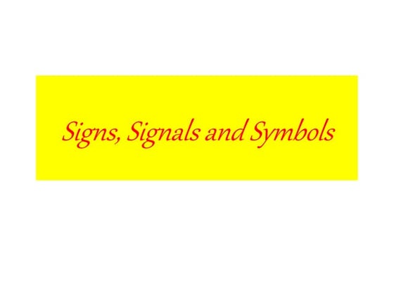 Signs and symbols | PPTX