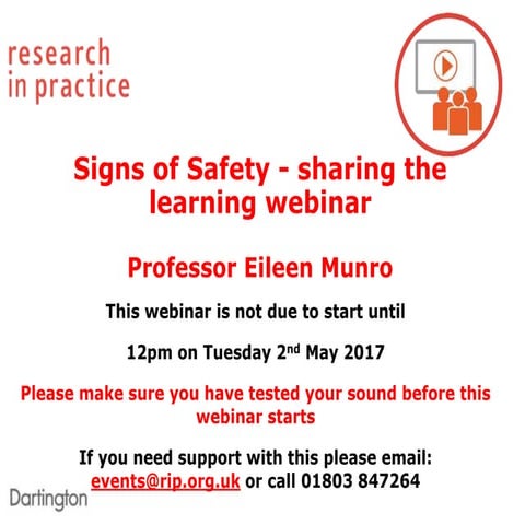 Signs of Safety SoS short introduction | PDF