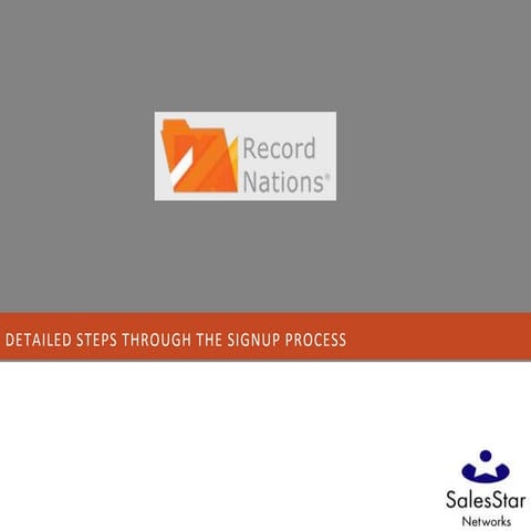 Detailed Steps Through the Record Nations Signup Process | PPT