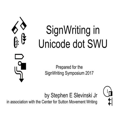 Signwriting In Unicode Dot Swu | Ppt