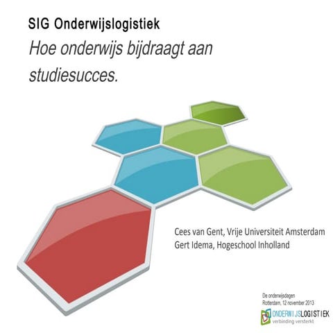 Onderwijslogistiek model, de Puzzel! - Gert Idema en Cees van Gent - HO ...