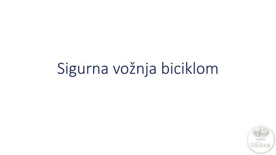 Prometna Učilica - Prestrojavanje biciklom | PPTX