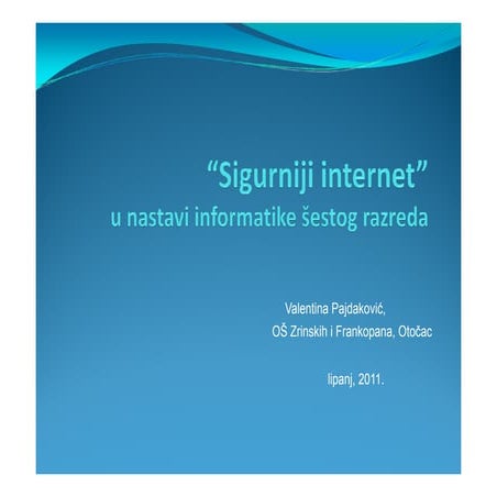 Sigurniji internet | PDF
