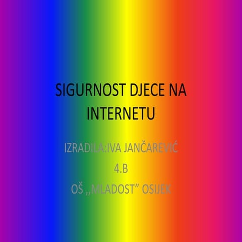 Sigurnost djece na internetu | PPTX