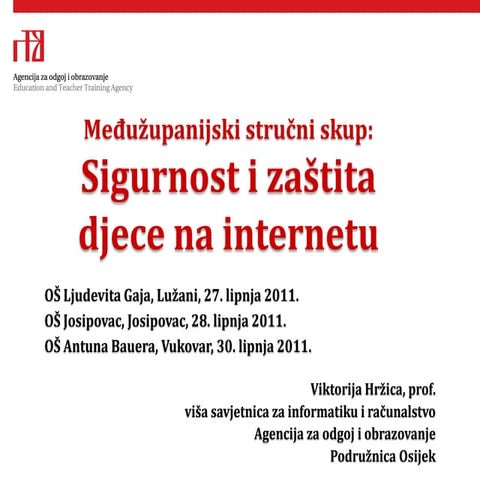 Sigurnost djece na internetu program skupa | PDF